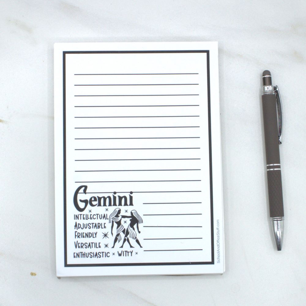 Gemini Zodiac Notepad - School and Office Stuff